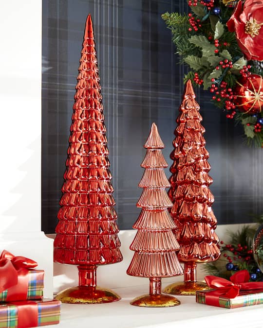 Cody Foster & Co Large Glass Christmas Trees, Set of 3 | Neiman Marcus