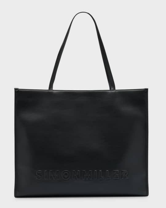 SIMONMILLER Studio Logo Leather Tote Bag | Neiman Marcus