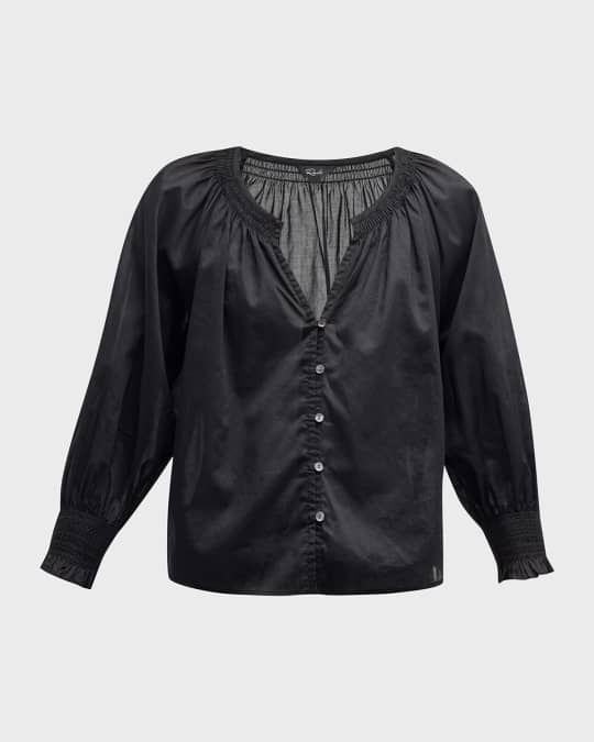 Rails Mariah Button-Front Blouse | Neiman Marcus