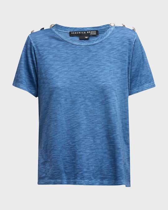 Veronica Beard Carla Crewneck Sailor Tee | Neiman Marcus