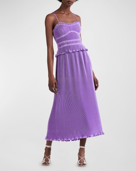 Derek Lam 10 Crosby Brisha Pleated Cami Midi Dress | Neiman Marcus