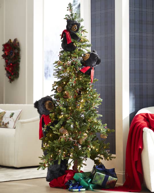 Ditz Designs Glorious Holiday Black Bear Trio Christmas Tree | Neiman ...