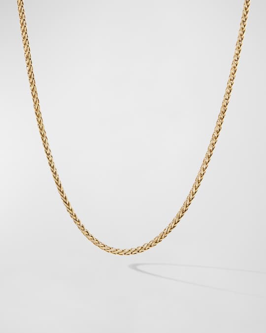 David Yurman Men's Wheat Chain Necklace in 18K Gold, 2.5mm, 18"L ...