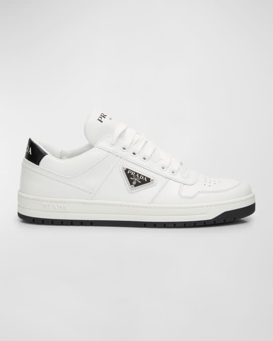 Prada Bicolor Calfskin Low-Top Sneakers | Neiman Marcus