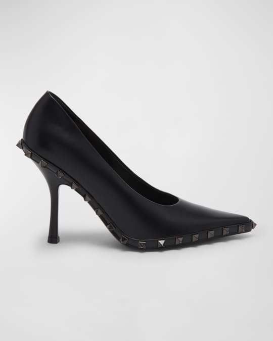 Valentino Garavani Rockstud Leather Stiletto Pumps | Neiman Marcus