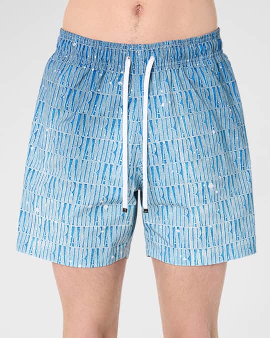 Amiri Men's Repeat Logo Swim Trunks | Neiman Marcus
