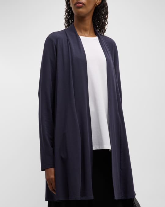 Eileen Fisher Open-Front Jersey Knit Cardigan | Neiman Marcus