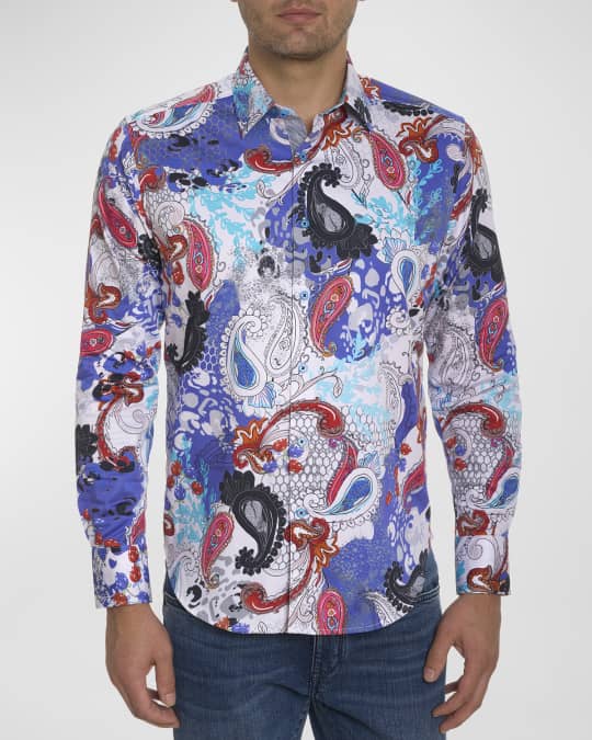 Robert Graham Men's Wingate Cotton-Stretch Sport Shirt | Neiman Marcus