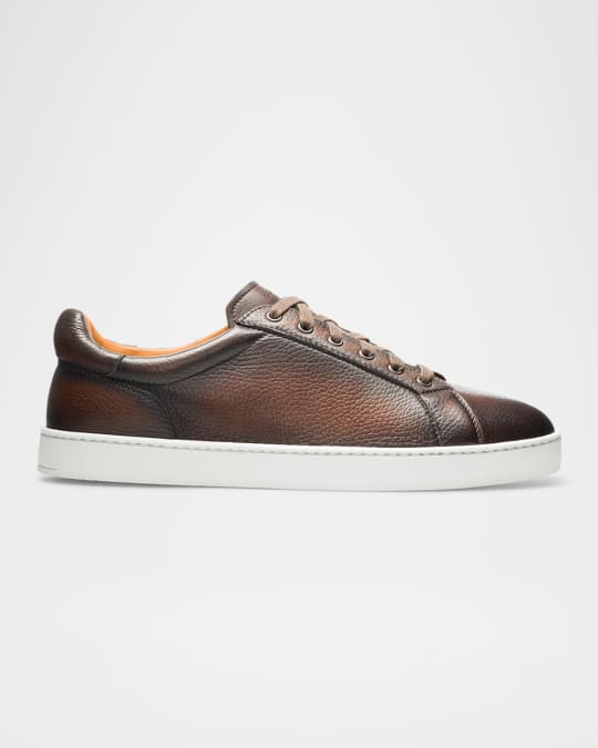 Magnanni Men's Leve Soft Leather Low-Top Sneakers | Neiman Marcus