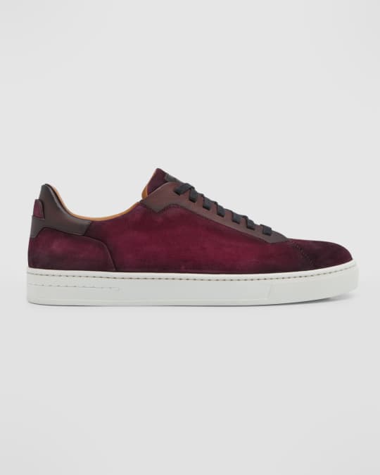 Magnanni Men's Amadeo Suede Low Top Sneakers | Neiman Marcus