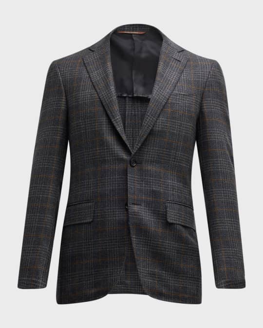 Canali Men's Plaid Wool Sport Coat | Neiman Marcus