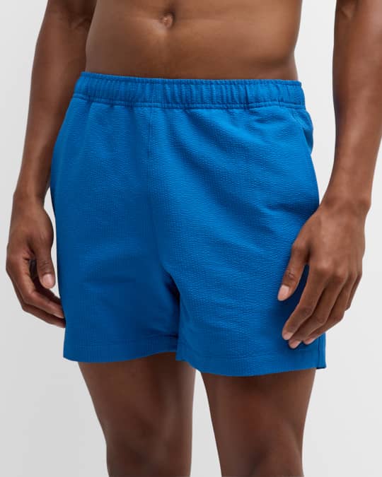 Theory Men's Jace Splash Seersucker Boardshorts | Neiman Marcus