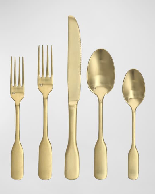 Fortessa Fortessa Ashton Brushed Gold 20-Piece Flatware Set | Neiman Marcus