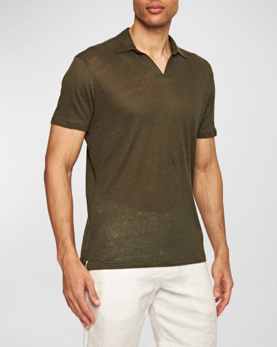 Orlebar Brown Men's Felix Linen Polo Shirt | Neiman Marcus