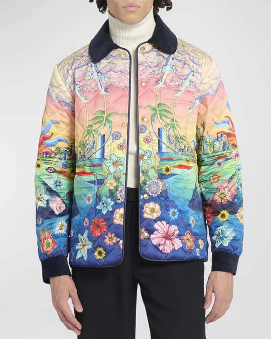 CASABLANCA Men's Printed Quilted Hunting Jacket | Neiman Marcus