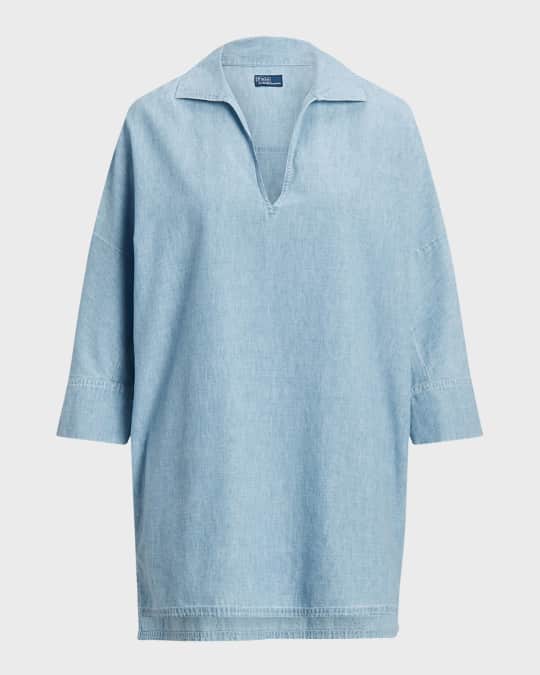 Polo Ralph Lauren Oversized Denim Tunic | Neiman Marcus
