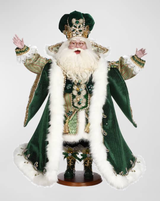 Mark Roberts Emerald Sparkle Santa, 27" | Neiman Marcus