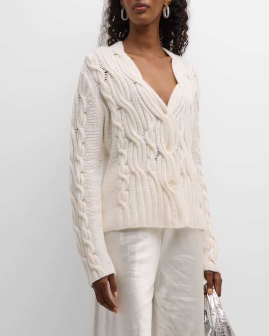 TSE Cashmere Cashmere Cable-Knit Cardigan | Neiman Marcus