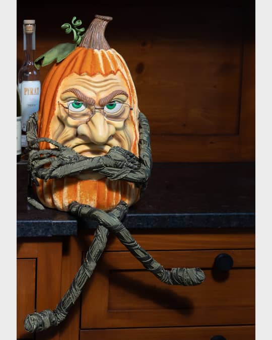 Katherine's Collection Grumpy Lanky Leg Pumpkin Figure | Neiman Marcus