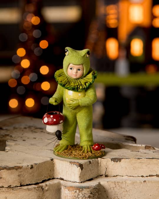 Bethany Lowe Dressed Up Ollie Halloween Frog | Neiman Marcus