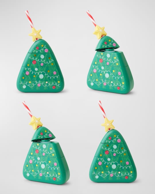 Packed Party Christmas Tree Sippers, Set of 4 | Neiman Marcus