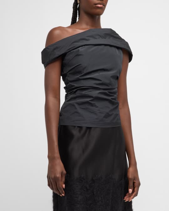 Co Draped One-Shoulder Top | Neiman Marcus