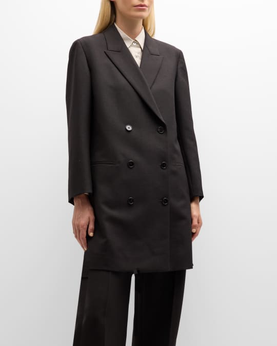 THE ROW Paride Double-Breasted Blazer Jacket | Neiman Marcus