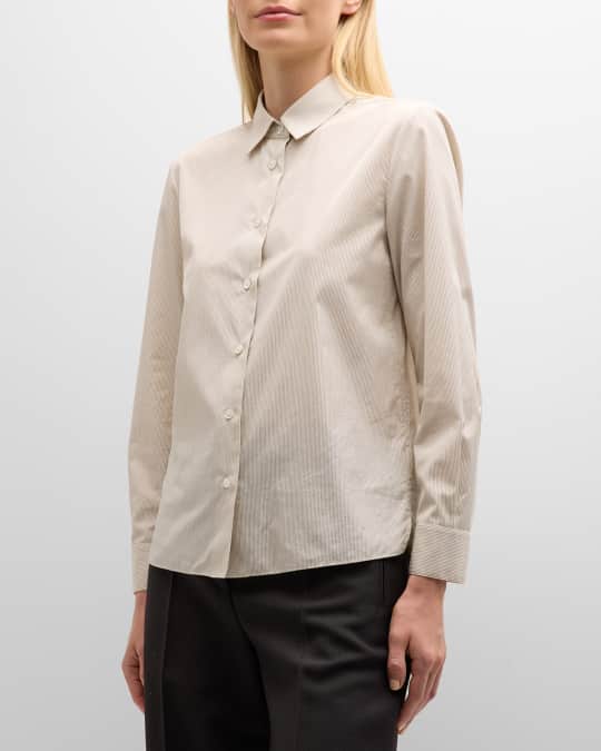 THE ROW Sadie Striped Collar Shirt | Neiman Marcus