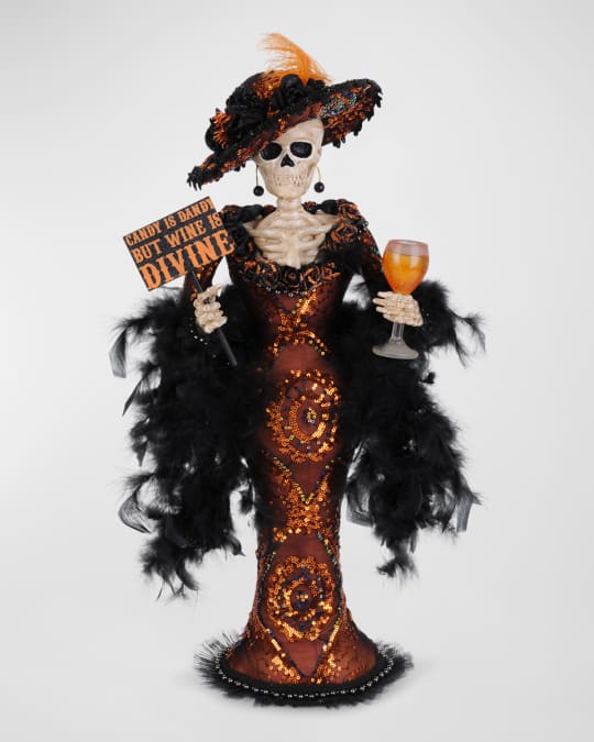 Karen Didion Originals Divine Wine Lady Skeleton | Neiman Marcus