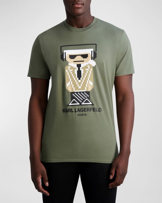 Karl Lagerfeld Paris Men's Textured Karl T-Shirt | Neiman Marcus