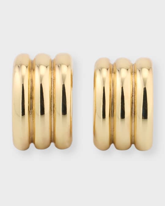 Mignonne Gavigan Pauline Gold-Plate Hoop Earrings | Neiman Marcus