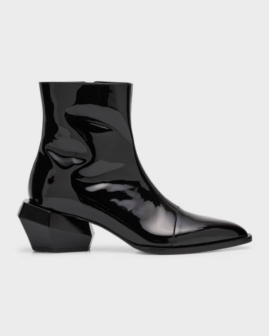 Balmain Men's Billy Patent Leather Ankle Boots | Neiman Marcus