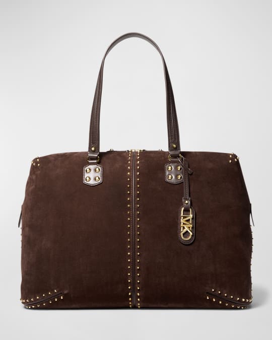 MICHAEL Michael Kors XL Studded Suede Weekender Bag | Neiman Marcus