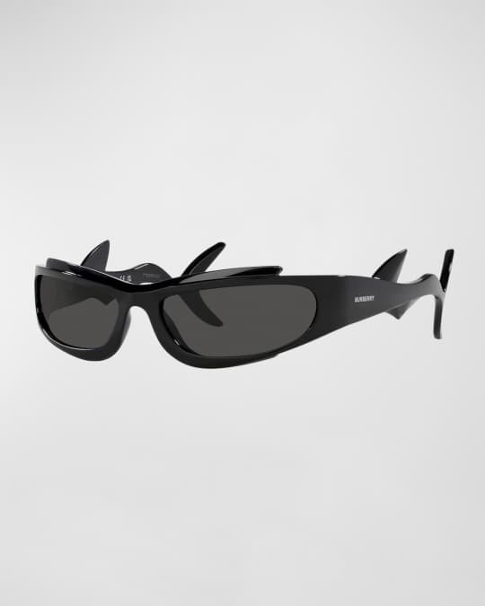 Burberry BE4399 Irregular Plastic Wrap Sunglasses | Neiman Marcus