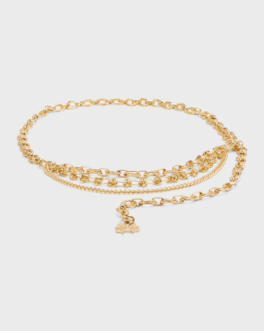 Lele Sadoughi Mixed-Chain Belt | Neiman Marcus