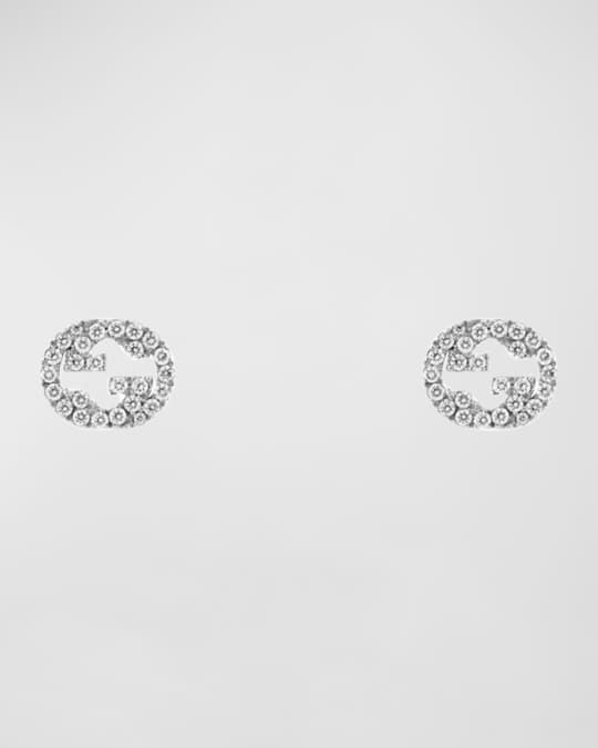 Gucci Diamond Interlocking G Stud Earrings | Neiman Marcus
