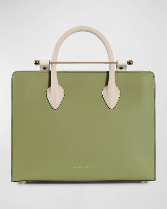 STRATHBERRY Midi Tricolor Leather Tote Bag | Neiman Marcus