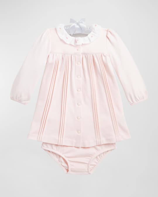 Ralph Lauren Childrenswear Girl's Interlock Knit Pintuck Day Dress with ...