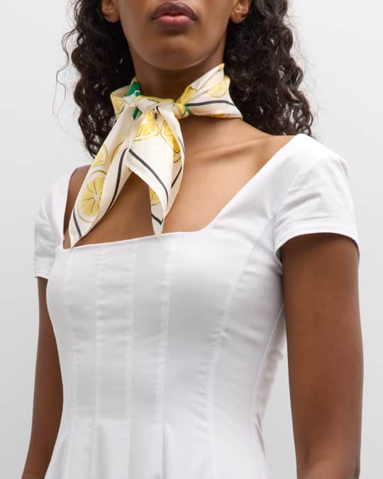 kate spade new york lemon toss oblong silk scarf | Neiman Marcus