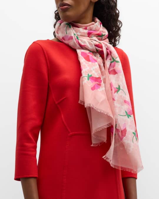 kate spade new york spade flower oblong scarf | Neiman Marcus