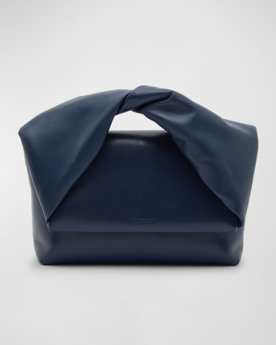 JW Anderson Twisted Larger Leather Top-Handle Bag | Neiman Marcus