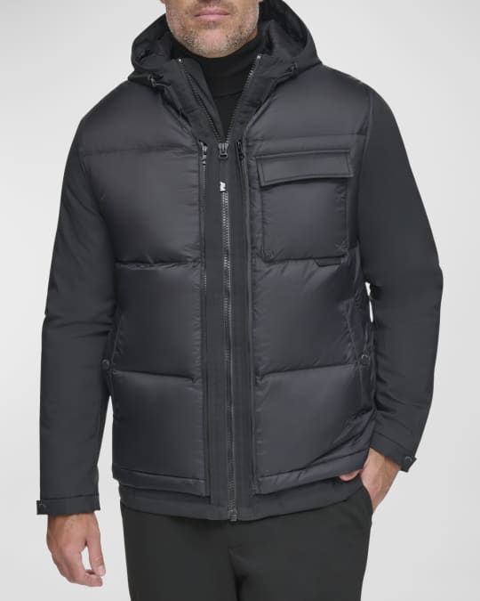 Andrew Marc Men's Paxos Sports Down Full-Zip Jacket | Neiman Marcus