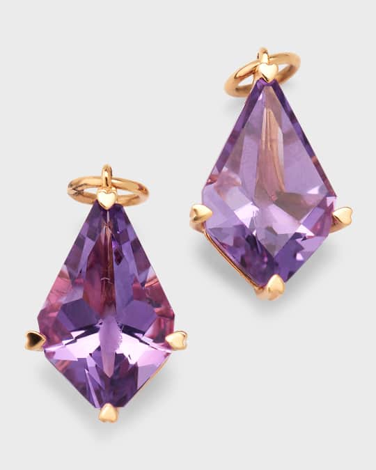 Lisa Nik Rocks 18K Rose Gold Amethyst Kite-Shaped Detachable Earring ...