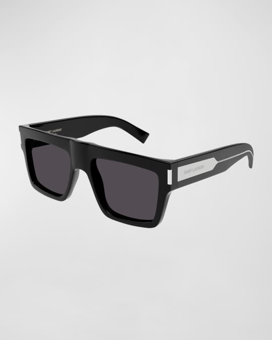 Saint Laurent Men's SL 628 Acetate Rectangle Sunglasses | Neiman Marcus