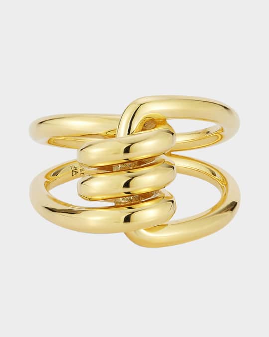 Walters Faith Huxley 18K Yellow Gold Single Coil Link Ring, Size 7 ...