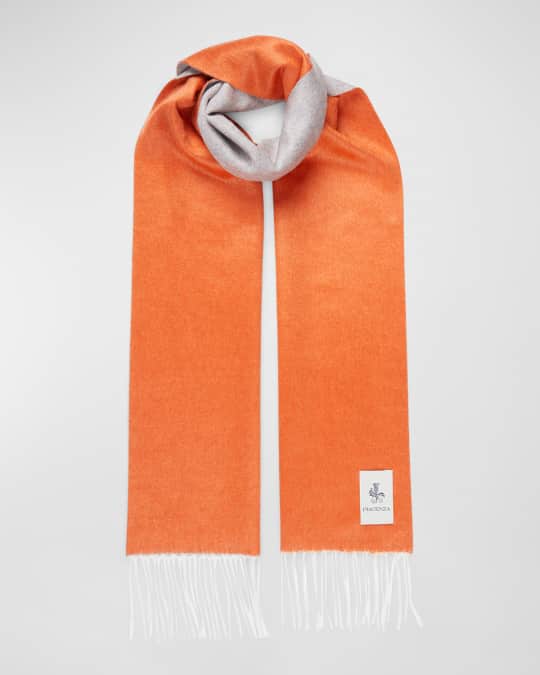 PIACENZA 1733 Men's Two-Tone Cashmere-Silk Scarf | Neiman Marcus