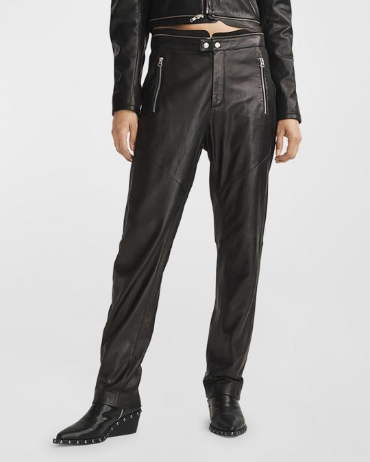 Rag And Bone Sedona Leather Moto Pants Neiman Marcus