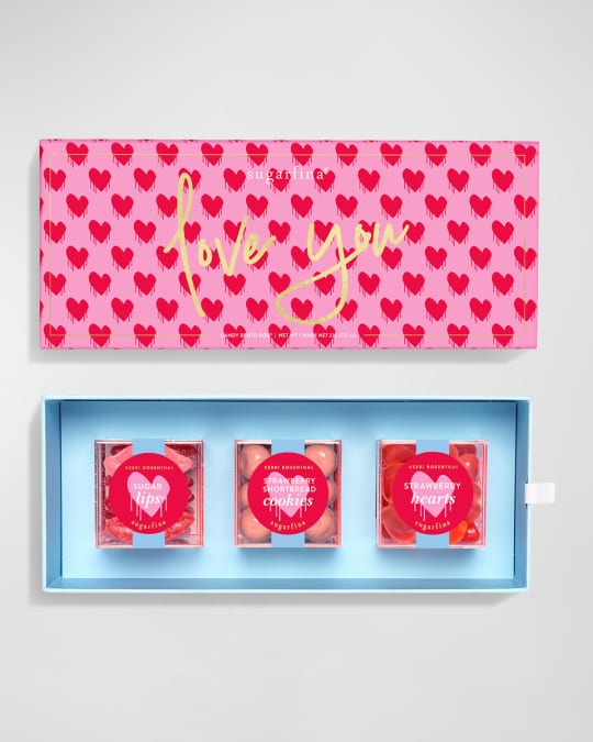 Sugarfina Love You 3-Piece Candy Bento Box | Neiman Marcus