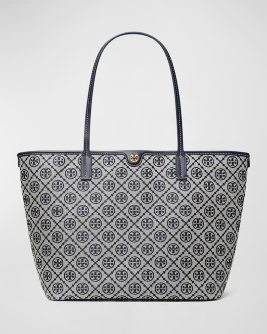 Tory Burch T Monogram Zip Canvas Tote Bag | Neiman Marcus