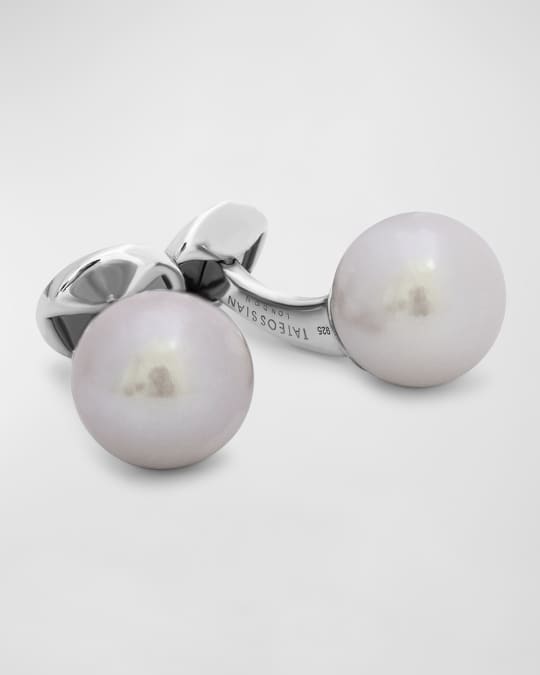 Tateossian Men's 30th Anniversary Pearl Cufflinks | Neiman Marcus